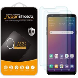 supershieldz (2 pack) designed for lg stylo 5 / stylo 5 plus and stylo 5x tempered glass screen protector, anti scratch, bubble free