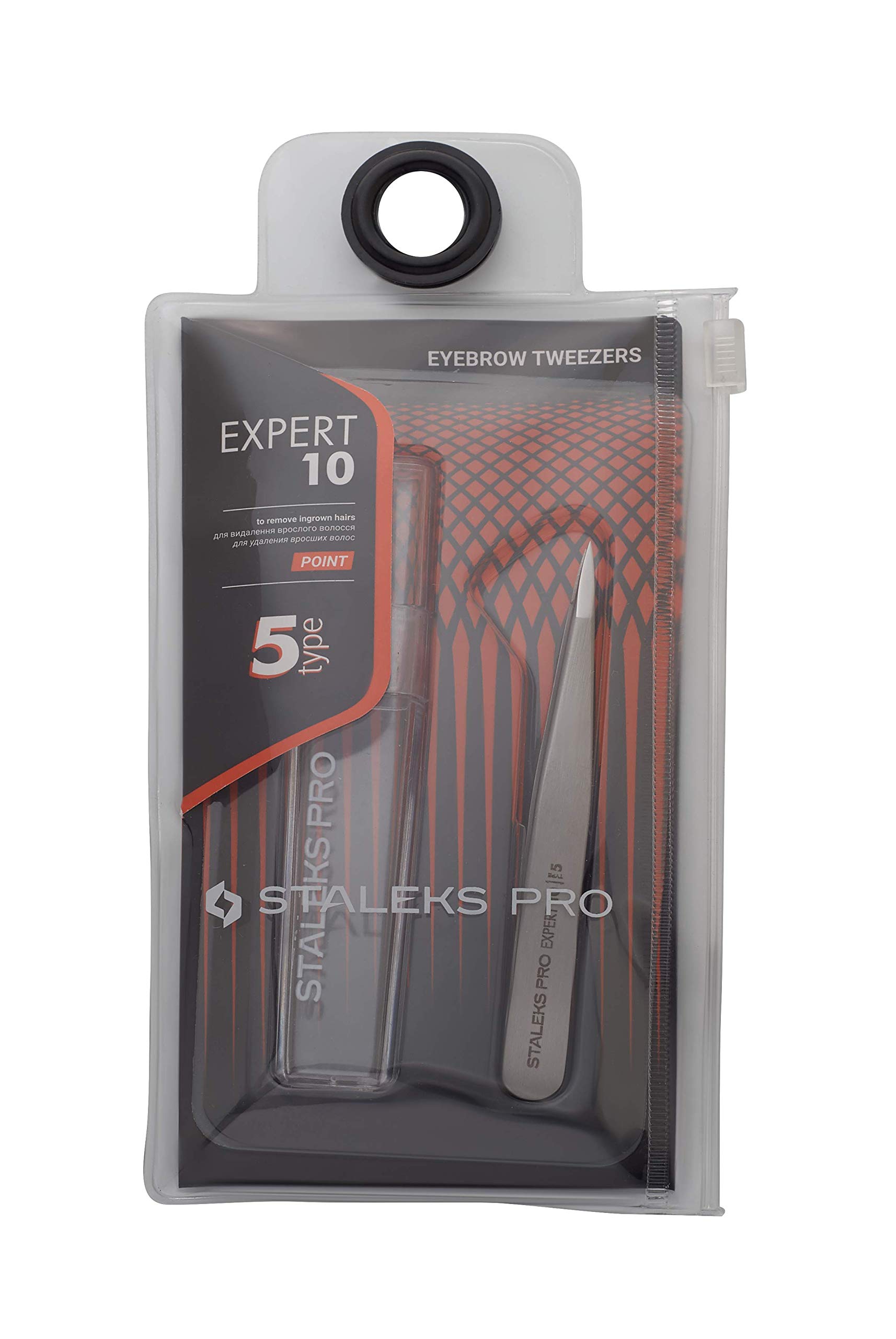 Ingrown Hair Tweezers - STALEKS PRO - Type 5 - Pinpoint Tip Tweezer - Surgical Stainless Steel - Durability - Precision - Handmade - for Experts - and Professionals.