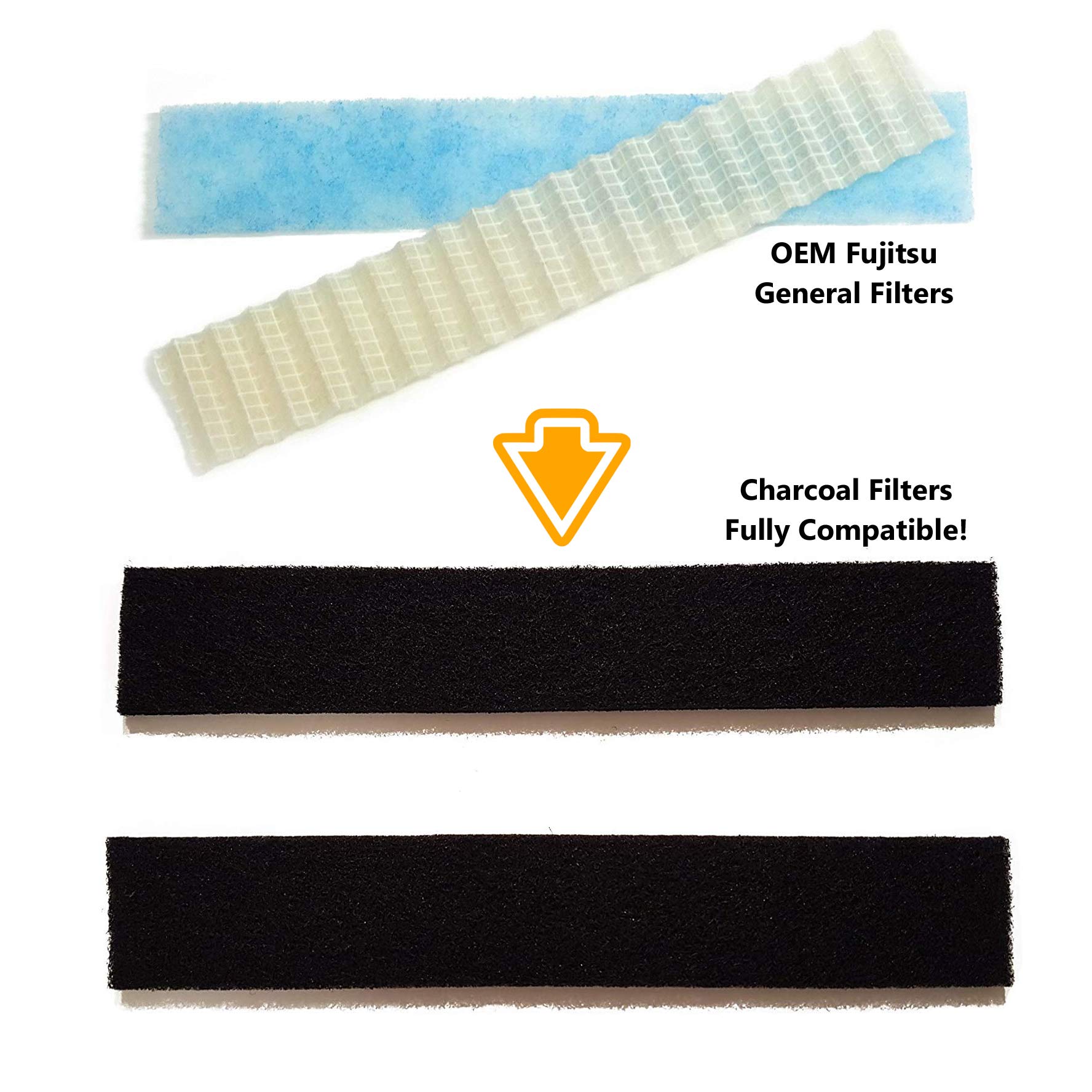 Filters Compatible with Fujitsu General UTR-FA16 and UTR-FA16-2 (4 Pieces Multi Pack)