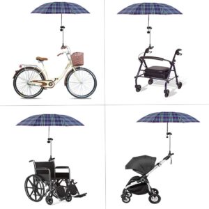 Adjustable Umbrella Mount Holder No Need Any Tooling to Attach Umbrella Clamp, Umbrella Connector Holder to Wheelchairs, Walker, Rollator, Bike, Pram, Stroller