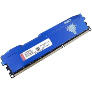 yongxinsheng ddr3 8gb desktop ram 1600mhz pc3-12800 udimm non-ecc unbuffered 1.5v 2rx8 dual rank 240 pin cl11 pc computer memory upgrade module (blue)