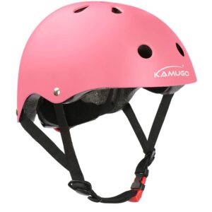 kamugo kids bike helmet,toddler skateboard helmet for girls boys ages 2-8 years,child adjustable helmet for multi-sports bicycle skateboarding roller skating scooter rollerblade balance bike