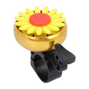 VGEBY1 Bicycle Bell, Crisp Clear Sound Bike Bell Flower Decor Bell Cute Perfect for Bike Lover(Yellow)