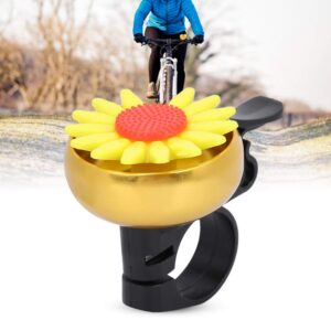 VGEBY1 Bicycle Bell, Crisp Clear Sound Bike Bell Flower Decor Bell Cute Perfect for Bike Lover(Yellow)