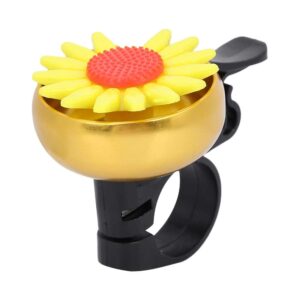 VGEBY1 Bicycle Bell, Crisp Clear Sound Bike Bell Flower Decor Bell Cute Perfect for Bike Lover(Yellow)