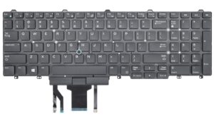 replacement keyboard for dell latitude e5550 e5570 5550 5580 5590 5591, precision 3510 3520 7510 7520 7710 7720 series laptop with pointer with backlit no frame us layout