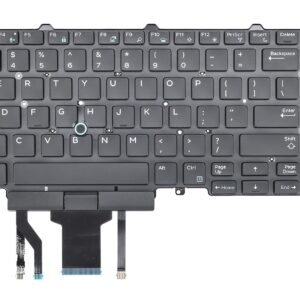 Replacement Keyboard for Dell Latitude E5550 E5570 5550 5580 5590 5591, Precision 3510 3520 7510 7520 7710 7720 Series Laptop with Pointer with Backlit No Frame US Layout