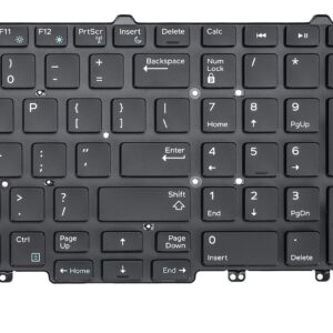 Replacement Keyboard for Dell Latitude E5550 E5570 5550 5580 5590 5591, Precision 3510 3520 7510 7520 7710 7720 Series Laptop with Pointer with Backlit No Frame US Layout