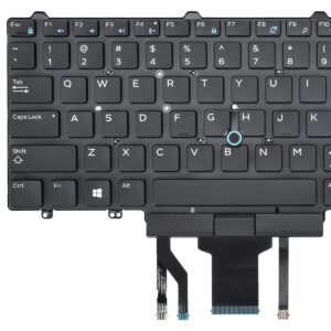 Replacement Keyboard for Dell Latitude E5550 E5570 5550 5580 5590 5591, Precision 3510 3520 7510 7520 7710 7720 Series Laptop with Pointer with Backlit No Frame US Layout