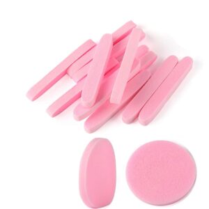 facial sponge compressed,120 count pva professional makeup removal round face wash sponges spa pads exfoliating cleansing for women,pink