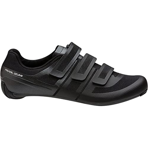 PEARL IZUMI Men's Quest Road Cycling Shoe, Black/Black, 46