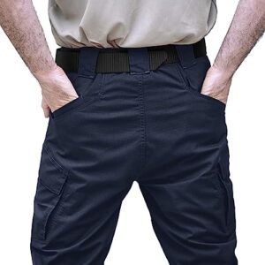 TACVASEN Tactical Pants Men Lightweight Hiking Pants for Men Long Working Pants Military Cargo Pants Outdoor Adventure Pants Men Hunting Pants Navy