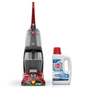 hoover power scrub deluxe carpet cleaner machine with oxy carpet cleaning solution (50oz), fh50150,