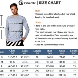 Men's UPF 50+ Sun Protection Hoodie Outdoor Long Sleeve T-Shirt for Running, Fishing, Hiking Azure