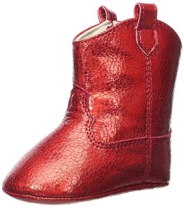 baby deer girls' 02-4973 western boot, red, 1 regular us infant