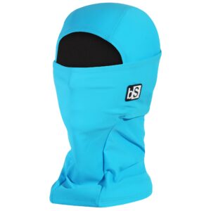 blackstrap expedition hood balaclava face mask, dual layer cold weather headwear for men and women for extra warmth (bright blue)