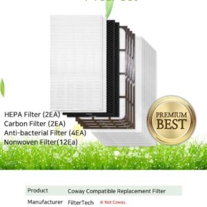 Coway AP-3008FHH/FH/FHO Air Purifier Filter Compatible Replacement 1 Year Set