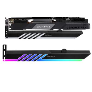 uphere 5v 3-pin addressable rgb graphics card gpu brace support holder,support video card sag holder/holster bracket-gl28argb