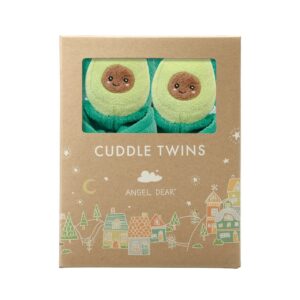 angel dear green avocado twin set blankies box.