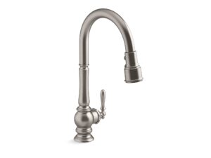 kohler k-29709-vs artifacts touchless kitchen faucet with pull down sprayer, kitchen sink faucet in vibrant stainless