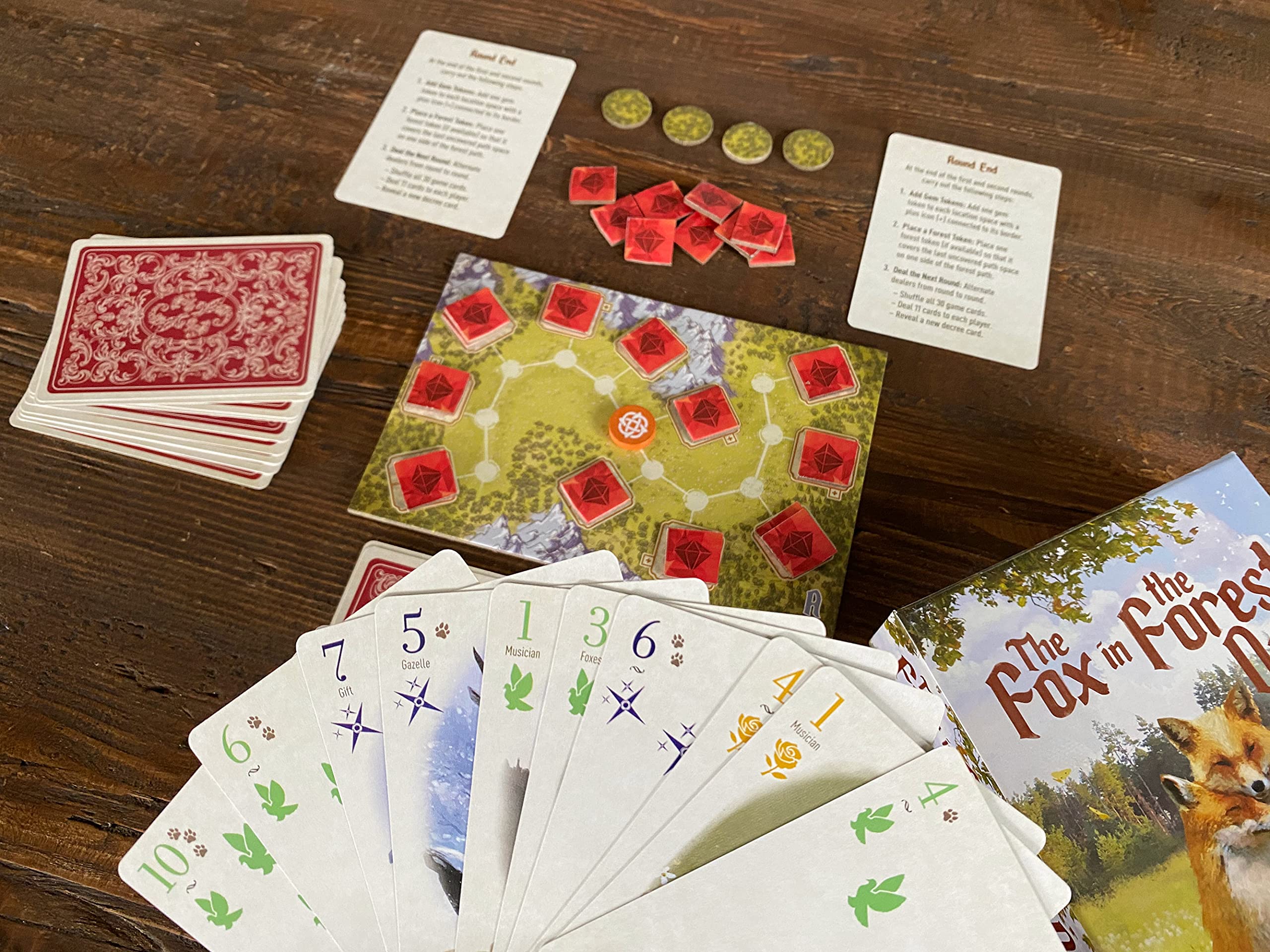 Renegade Game Studios Fox in The Forest Duet Card Game for 2 Players Aged 10 & Up, Cooperative Trick-Taking Game.