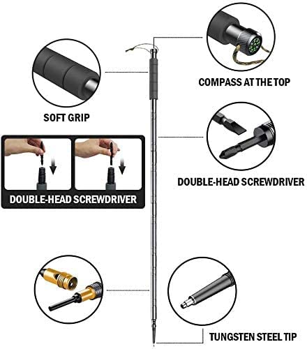 Hiking Pole Detachable Lightweight for Hiking Stick Walking Pole for Man Women