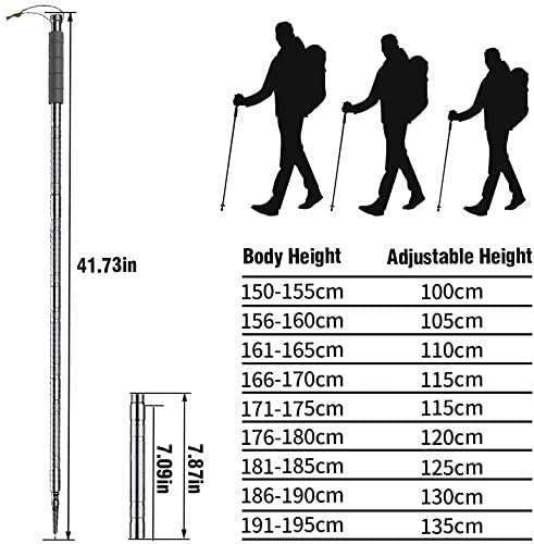 Hiking Pole Detachable Lightweight for Hiking Stick Walking Pole for Man Women