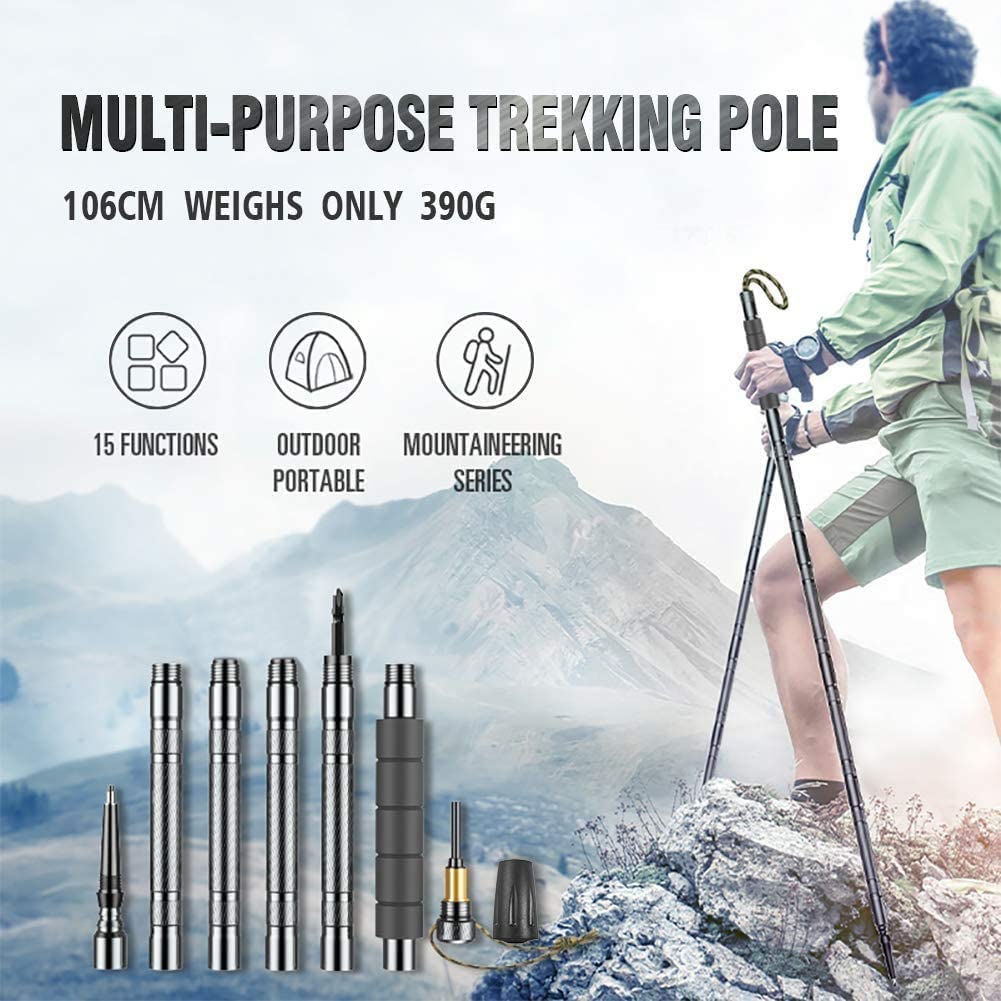 Hiking Pole Detachable Lightweight for Hiking Stick Walking Pole for Man Women