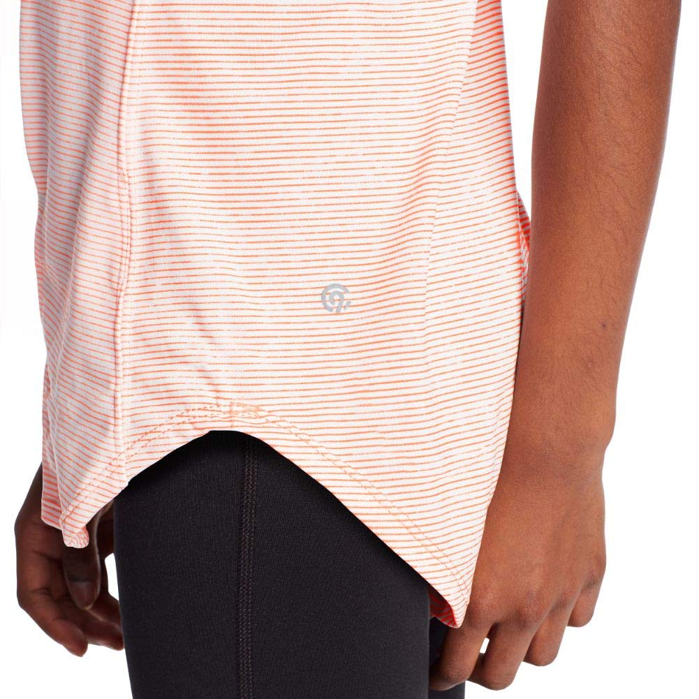 C9 Champion girls Keyhole Tank Yoga Shirt, Deep Sea Coral Heather, Small US