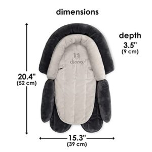 Diono Cuddle Soft 2-in-1 Head Support, Comforting Head and Body Support for Babies, Converts depending on Infants Size, Gray/Artic