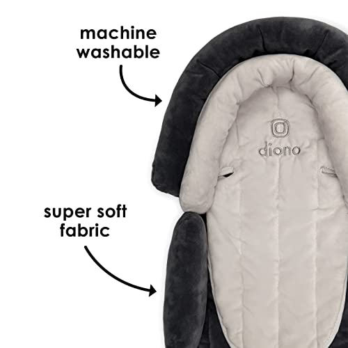 Diono Cuddle Soft 2-in-1 Head Support, Comforting Head and Body Support for Babies, Converts depending on Infants Size, Gray/Artic