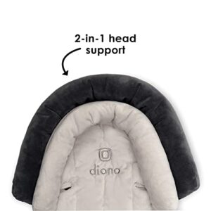 Diono Cuddle Soft 2-in-1 Head Support, Comforting Head and Body Support for Babies, Converts depending on Infants Size, Gray/Artic