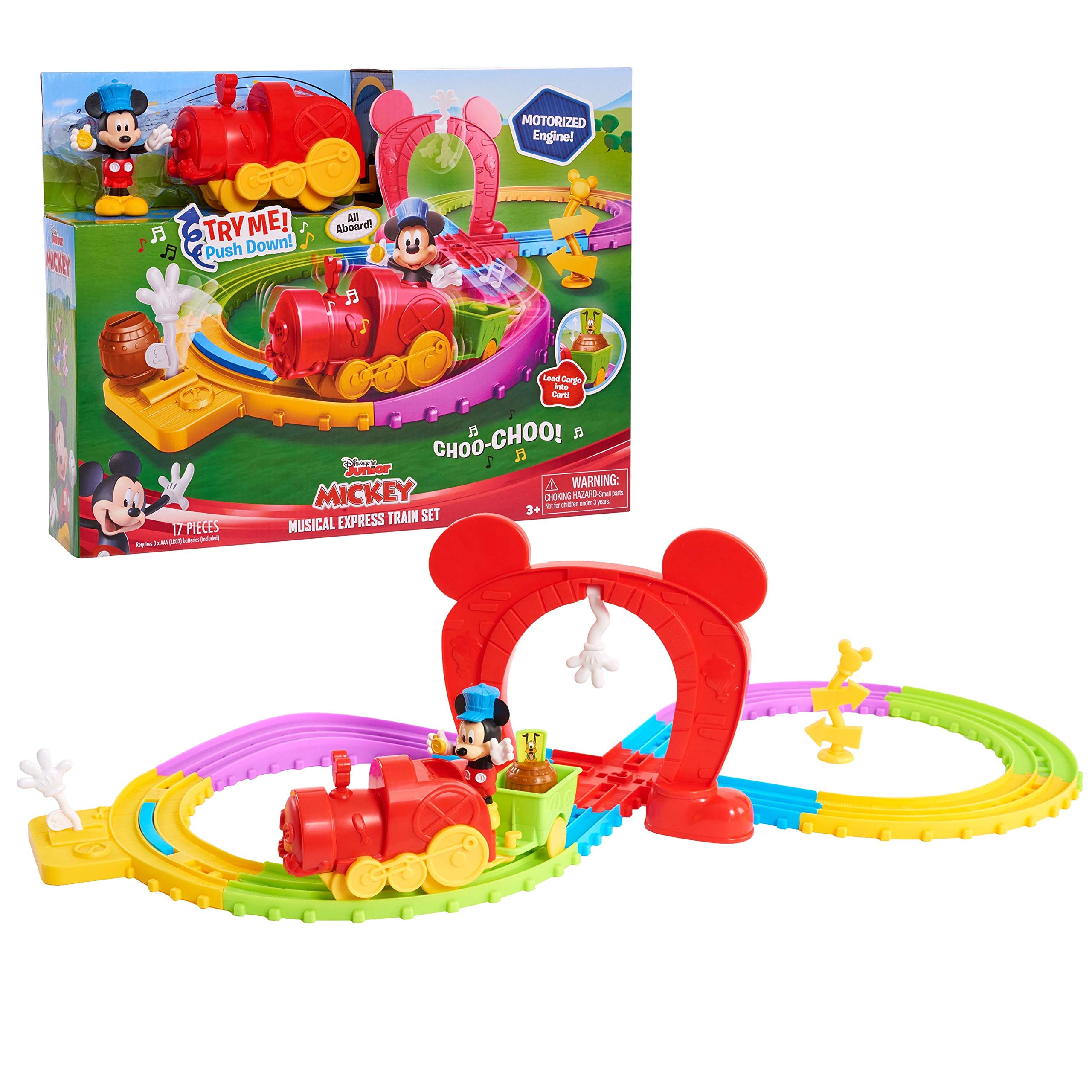 Disney’s Mickey Mouse Mickey’s Musical Express Train Set, Officially Licensed Kids Toys for Ages 3 Up by Just Play