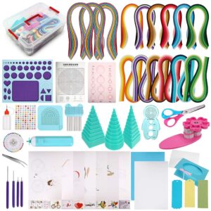 mdluu paper quilling kit with 1860 strips and quilling tools and storage box, paper quilling craft great for diy learning class, home decoration, birthday gift