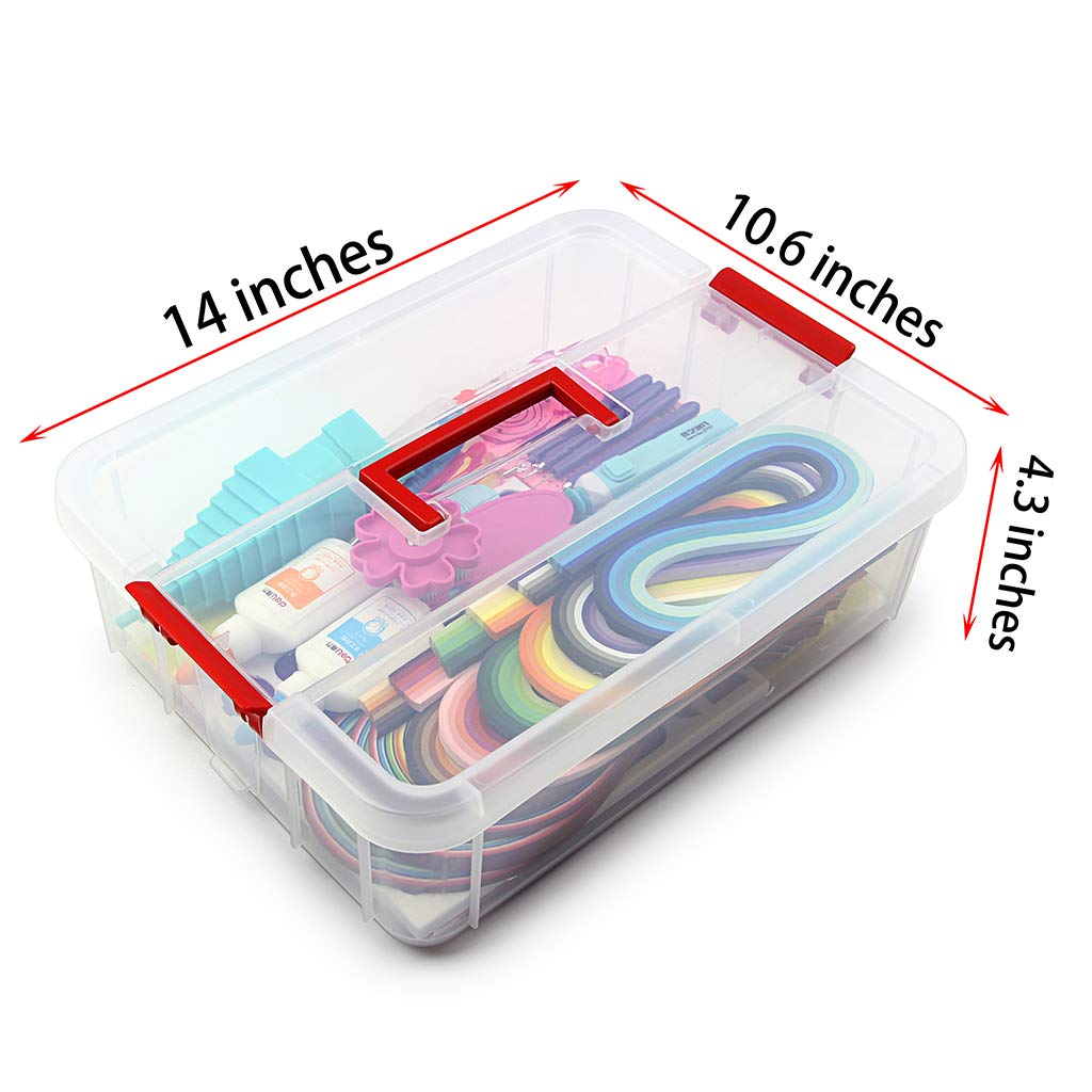 MDLUU Paper Quilling Kit with 1860 Strips and Quilling Tools and Storage Box, Paper Quilling Craft Great for DIY Learning Class, Home Decoration, Birthday Gift