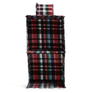 vera bradley women's throw blanket closet organizer, ribbons plaid, one size