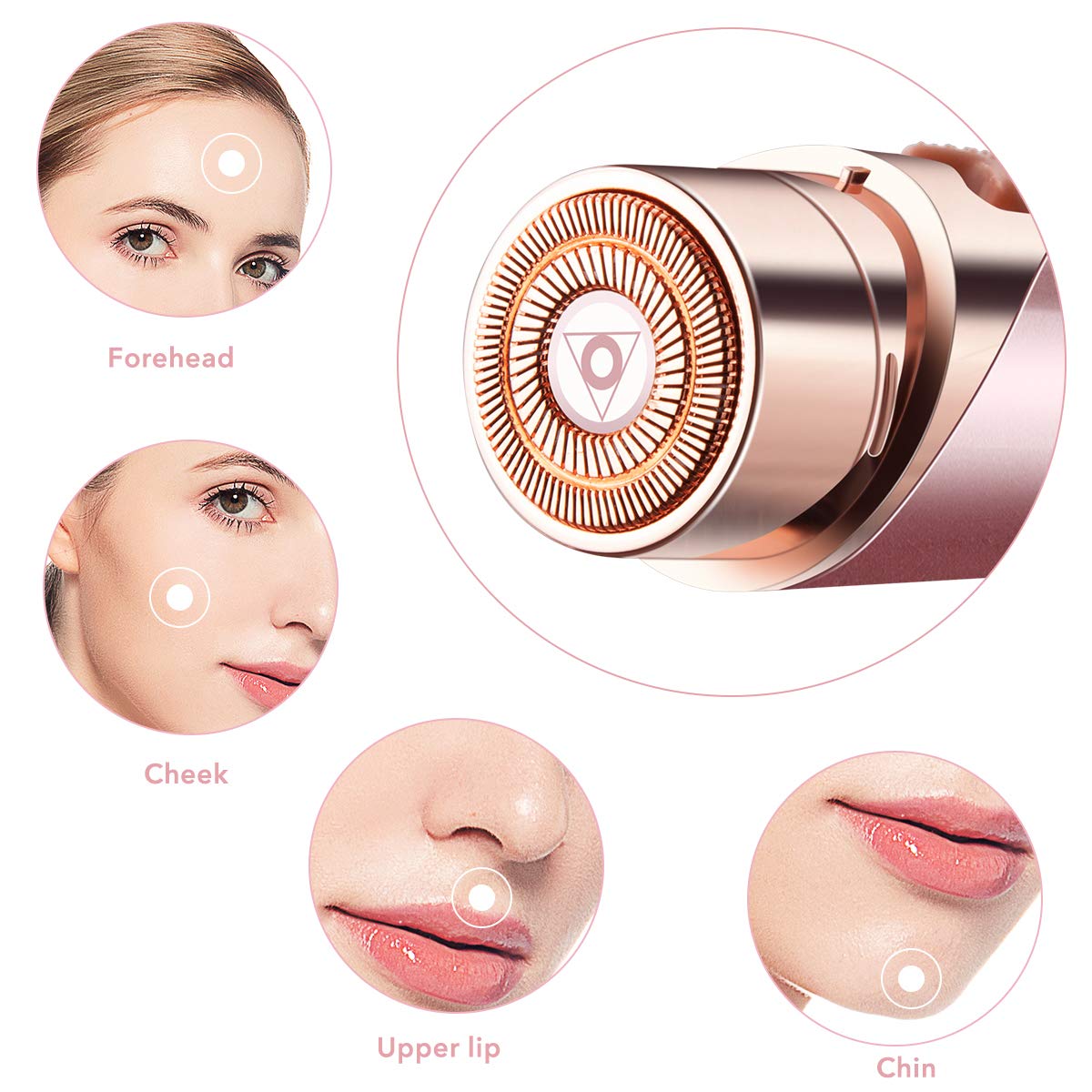 Facial Hair Remover for Women, Veary Hair Removal Painless Trimmer Shaver