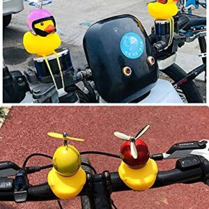 Duck Bike Bell, Kids Bike Horn, Cute Bicycle Lights Bell Squeeze Horns for Toddler Children Adults Cycling Motorcycle Yellow Duck Light Rubber Duck Helmet Toys