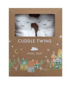 angel dear white star twin set blankies box.