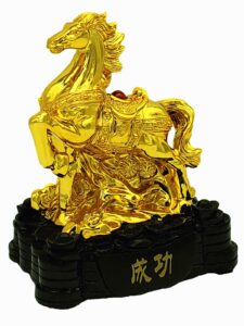 betterdecor feng shui gold horse statue figurine home office decoration for good luck (horse)…