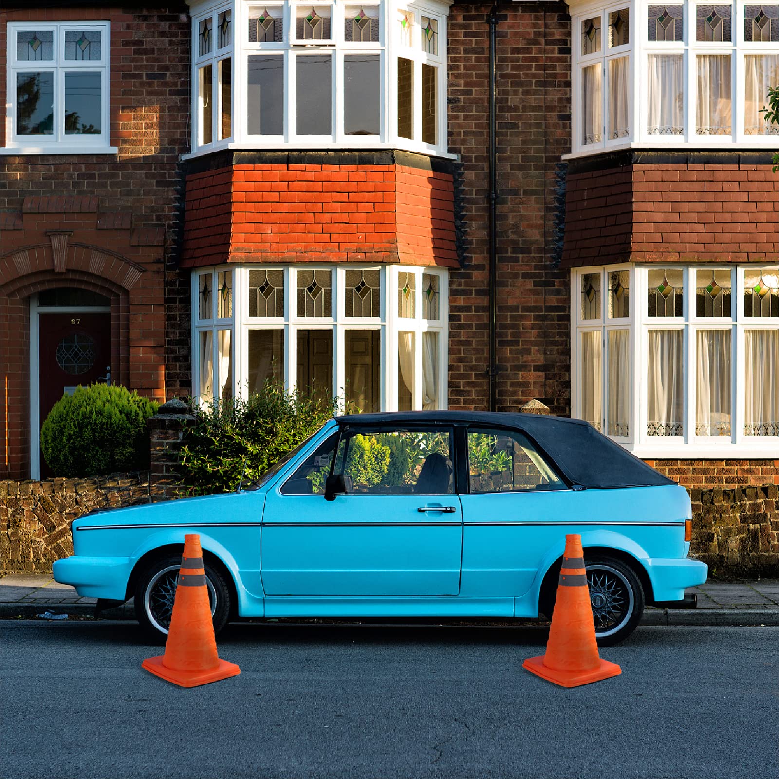 18 inch Collapsible Traffic Cones/Traffic Cone Sign/Multi Purpose Pop up Reflective Safety Cone,Orang - 1PC