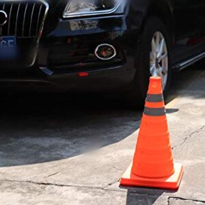 18 inch Collapsible Traffic Cones/Traffic Cone Sign/Multi Purpose Pop up Reflective Safety Cone,Orang - 1PC