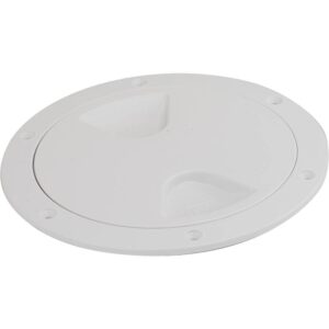 sea-dog screw-out deck plate - white - 4" [335740-1]