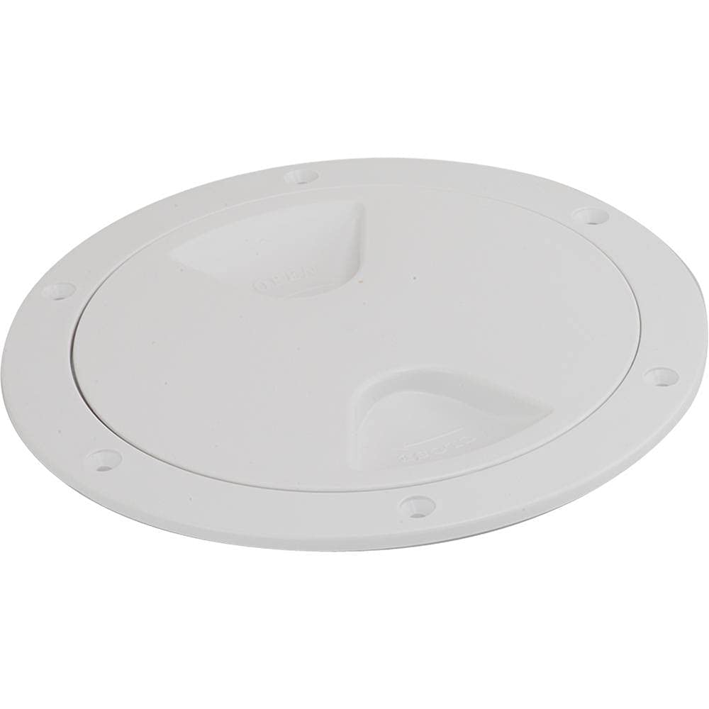 Sea-Dog Screw-Out Deck Plate - White - 4" [335740-1]