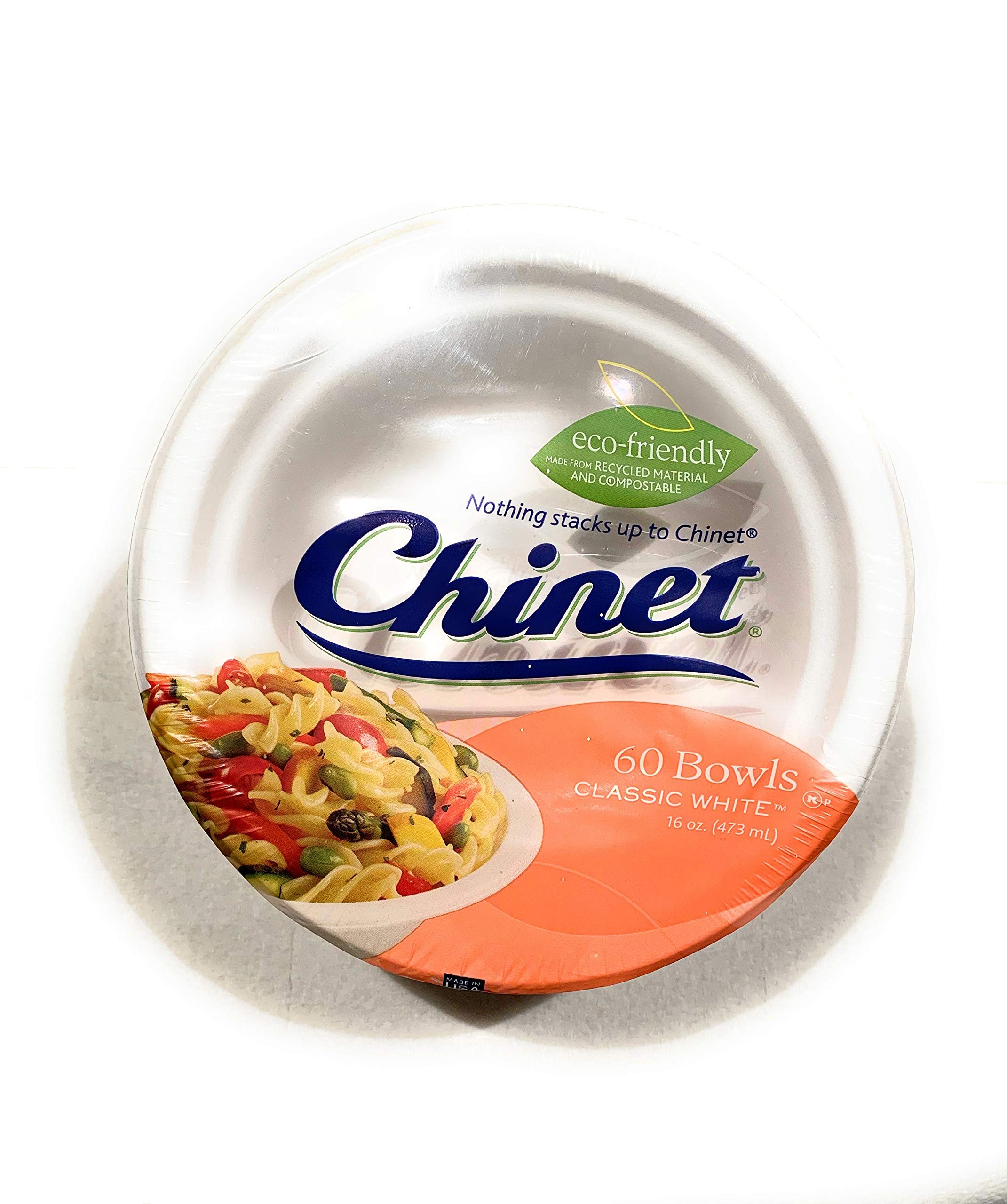 Chinet by DisDatNStuff paper Classic White Bowls 16 oz 60ct