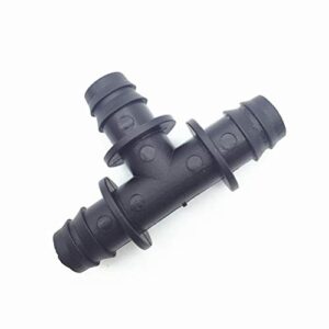 20 Piece Automatic Drip Irrigation Fittings Kit for 1/2" Tubing Connector Barbed Connectors for and Compatible Drip or Sprinkler System Parts (Black)