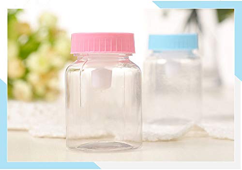 3.5 Inches Baby Bottle Shower Favor,Mini Plastic Candy Bottle,Baby Shower Supplies Boy Girl Newborn Baby Baptism Birthday Party Deco (2 Dozens, Pink)