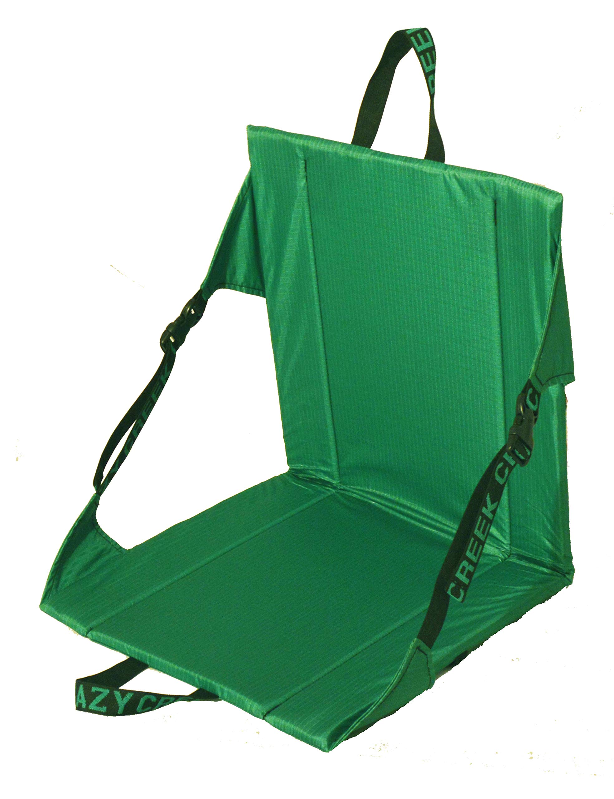 Crazy Creek Original LongBack Chair, Portable Chair for Camping and Stadiums, High Density Foam Cushion, Comfortable and Adjustable Back Support, Lightweight and Foldable, Green