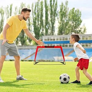 L RUNNZER Kids Soccer Goal, Pop Up Soccer Goal Net for Backyard, Set of 2 with Portable Carrying Case