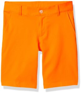 puma golf 2020 boy's stretch short, vibrant orange, x large